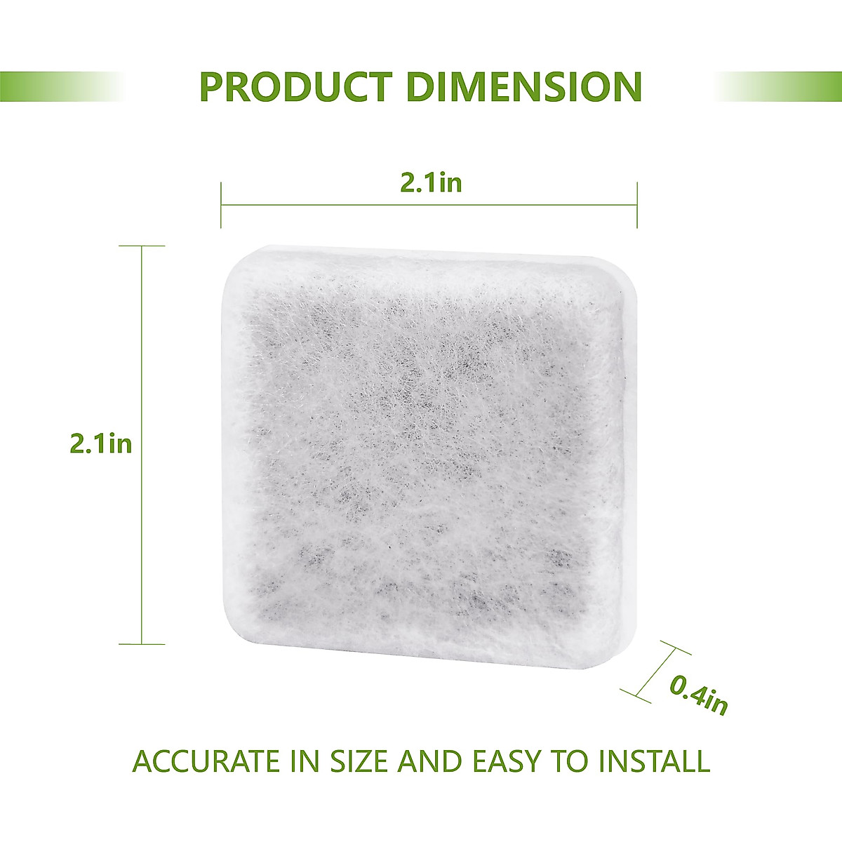 TOGGATH Pet Water Fountain Charcoal Replacement Filters Compatible with Petmate Replendish Mason Gravity Waterers, Automatic Water Dispenser for Dog Cat Water Bowl Filters(6 Pack)