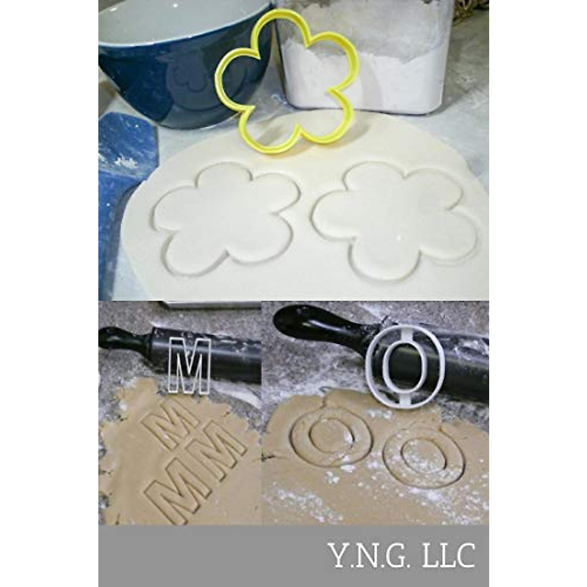 HAPPY MOTHERS DAY LETTERS M O M FLOWER MAMA MOMMY SET OF 3 COOKIE CUTTERS MADE IN USA PR1226
