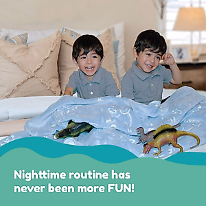 Dinosaur Blanket for Boys Glow in The Dark Dinosaur Blanket, Christmas Kids Gifts, Toddler Blankets for Boys, Dino Blankets, Soft Fleece Blanket for Toddler, Birthday Gift, Large (Blue 50’’ X 60’’)