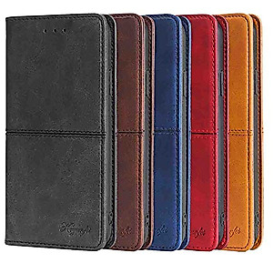 BANLEI2U Phone Cover Wallet Folio Case for Oppo Reno 2, Premium PU Leather Slim Fit Cover for Reno 2, Luxury, Red