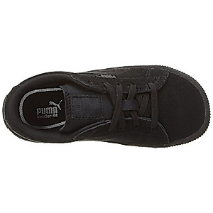Puma Baby Girls Suede Classic Badge Sneaker, Black Black, 7 Infant