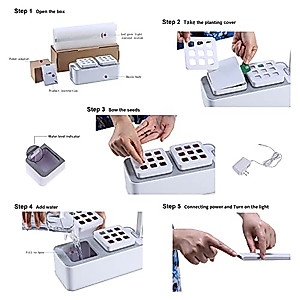 CheerGrow Hydroponics Growing System Smart Indoor Mini Garden Herb Kitchen Garden Kit with Built in LED Grow Light for Herbs/Vegetables/Flowers