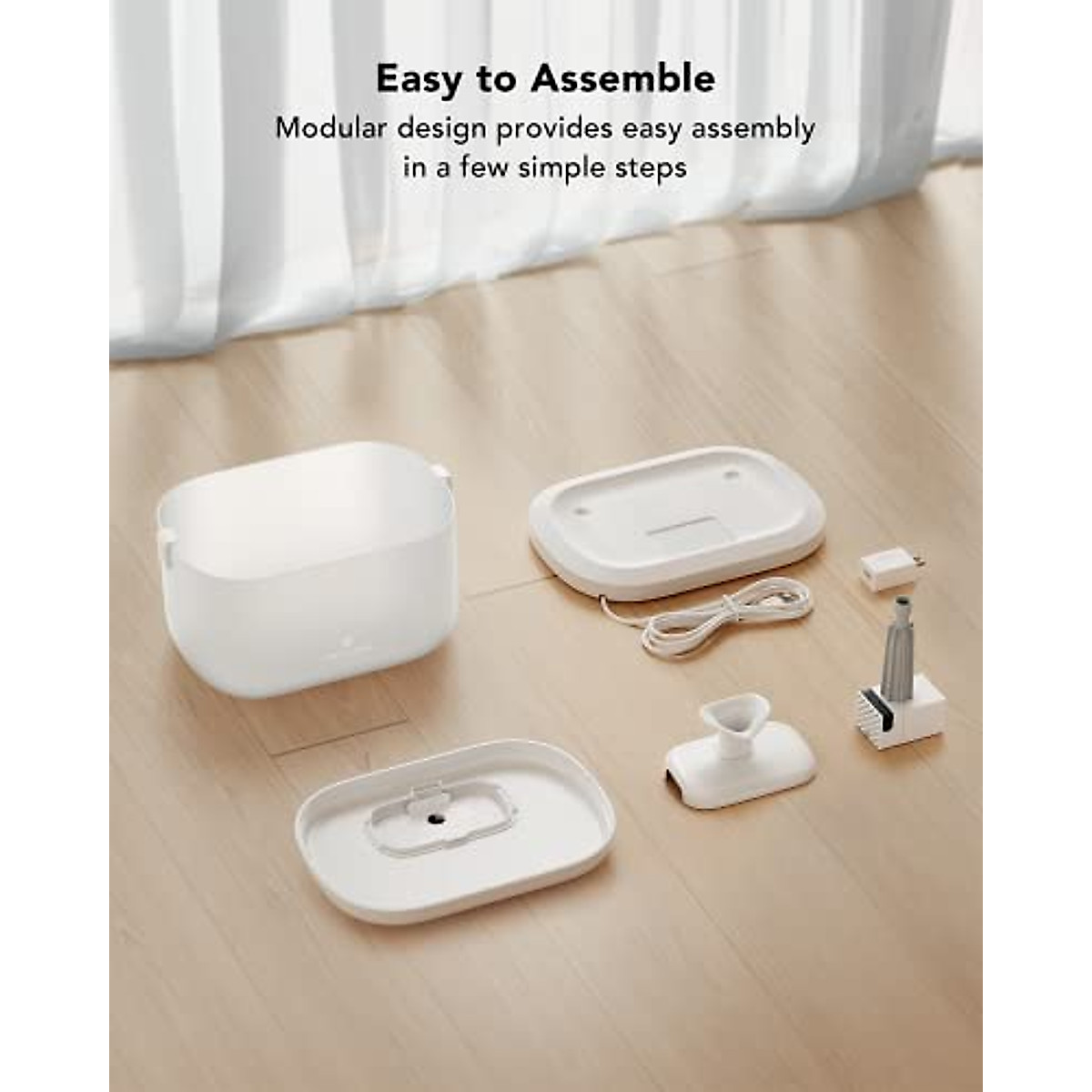 PETLIBRO Cat Water Fountain with Wireless Pump, 2.5L/84oz Dockstream Automatic Pet Water Fountain, Easy to Clean & Assemble, BPA-Free Cat Fountain Water Bowl, Dog Water Dispenser with Two Flow Modes