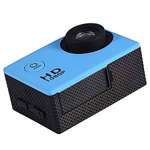 fosa Action Camera Waterproof Outdoor Sports Cam with Waterproof Housing Case, Cycling Sports Mini DV Camcorder Build in Rechargeable Batteries with Mounting Accessories Kits(Blue)