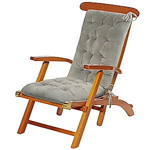 ELFJOY Rocking Chair Cushions Rocking Chair Pads for Wooden Rocking Chair Cushion for Rocking Chair Premium Tufted Back and Seat Cushion 2 Piece Set (Grey)