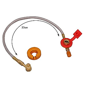 Fenteer Gas stoves Hose Value Adapter Party Supplies Accs Adjustable Dimethylmethane Refill Kit Head Valve Tank for Travel BBQ Garden Picnic Outdoor