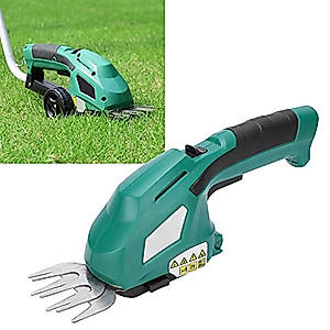 Grass Shear Hedge Trimmer 2 in 1 Electric Pruning Shears Hedge Pruning Shears Shrubbery Trimmer Electric Pruner Grass Shears 7.2V Li-Ion Cordless Garden Accessory EU AC100-240V
