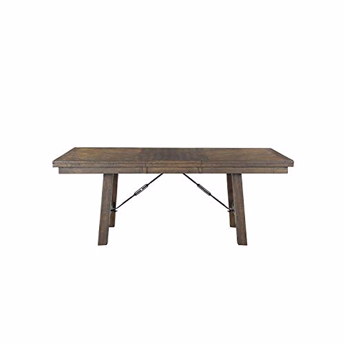 Picket House Furnishings Dex 5PC Dining Set-Table, 4 Upholstered Side Chairs Rustic/Smokey Walnut/Rubber Wood/5 Piece