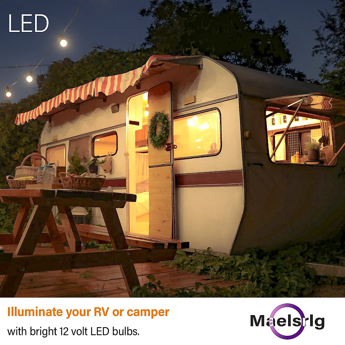 LED 12V Light Bulb, 100W Equivalent, Soft White 2700K, 13W 1200 Lumens, 12 Volt AC/DC, Non-Dimmable, E26 Base, Low Voltage Light Bulbs for Boat, RV, Shed, Off Grid Cabin, and Solar Power, 4-Pack