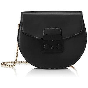Furla(フルラ) Metropolis Mini Crossbody Round, Nero