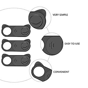 SOLUSTRE Desktop Computers 3pcs Wipe Lens Smartphone Patch Camera Covers Webcam Anti-Hacker Computor Round Thin Ultra with Phone Cover Hole Computer Laptop Hood Cloth Mobile Slide Ear Webcam Cover