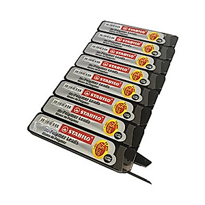Stabilo Extra Long 0.5mm 2B Long Hi-Polymer Leads Fine Mechanical Pencil Lead Refills (8 Tubes, 24 Leads Per Tube - Total 192 Leads)