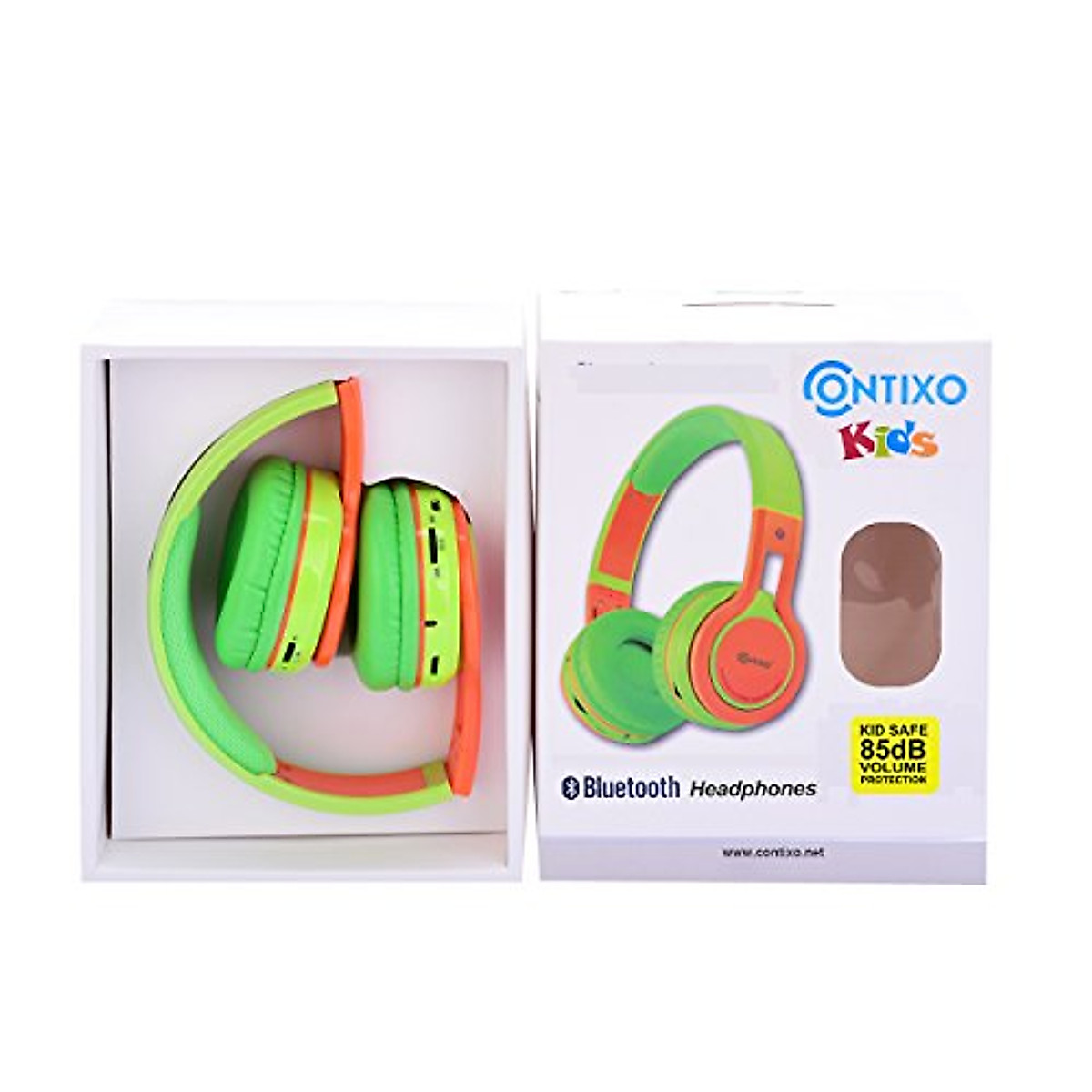Contixo KB-2600 Kid Foldable Wireless Bluetooth Headphone Green