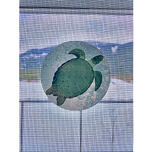 Retractable Screen Door Decals (Stickers) - 6 per Package - Keep Children Safe - Alert Birds, Dogs, Kids - Warn, Protect, Window Safety - Sea Turtles