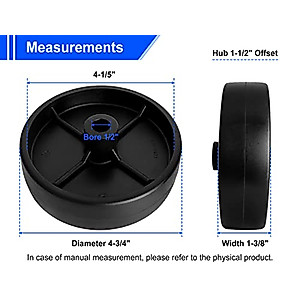 734-0973 Deck Wheel for Cub Cad et Riding Mower, 2 Pack 112-0337 Rear Deck Roller Wheels for Cad XT1-LT46 LT1042 LT1045 Craftsman T240 Lawn Tractor, MTD 42" 46" Deck Lawn Mower