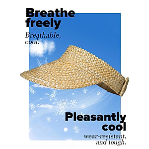 Sun Hat for Women, Sun Visors/ Beach Straw Hats, Handmade, Ivory