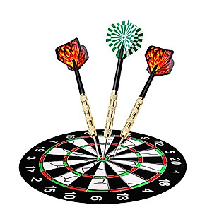 MAXMAU Steel Tip Darts Set,Professional Darts Metal Tip,Metal Darts for Dartboard,18 pcs