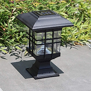 BOOHR Solar Post Lights, Waterproof Fence Pillar Lights, Outdoor Decoration Patio Lights for Home and Garden
