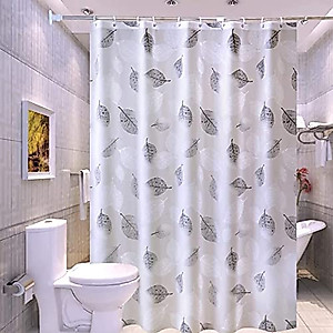 CELBERENA Shower Curtain Liner 72x80 Inchs, PEVA Bathroom Plastic Shower Curtains Waterproof Decor Farmhouse Shower Curtain Set with 12 Pack Plastic Hooks