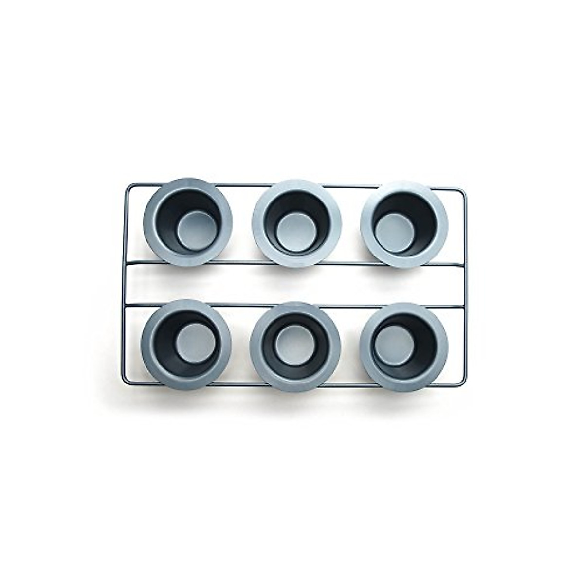 Fox Run Pop-Over Pan, 6 Cup, Grey