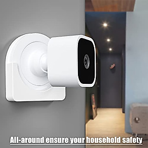 2 Pack Wall Mount Fit for Blink Mini Camera, Window Mount with Strong Adhesive Tape Holder Stand Fits for Blink Mini Indoor Camera, Easy to Install, No Screws Bracket Stand,2 Pcs,White Tape