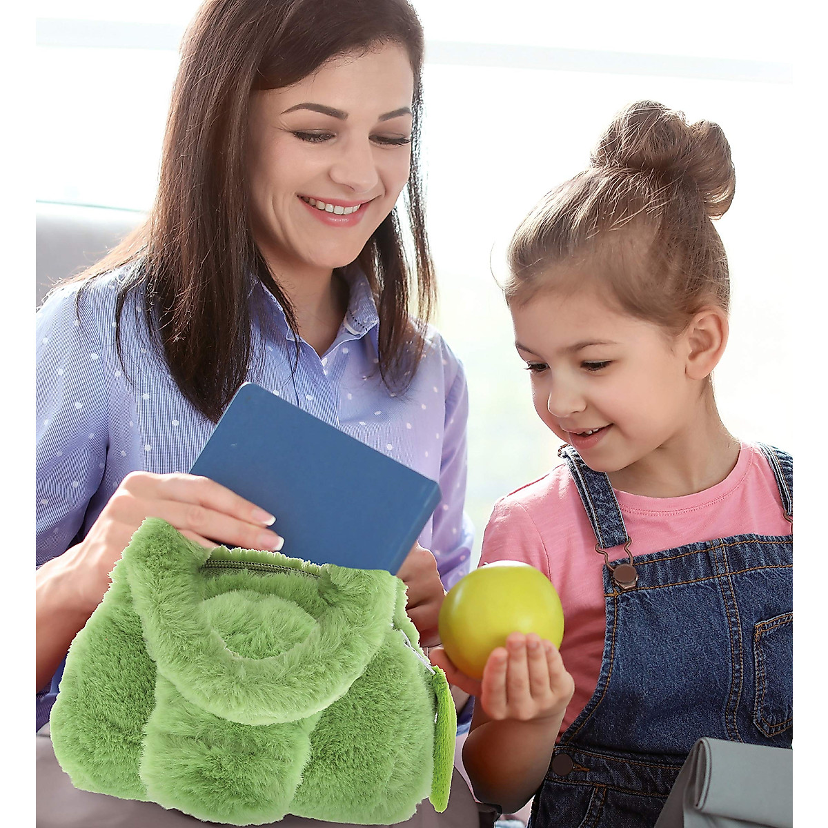 DolliBu Alligator Plush Handbag - Super Soft Plush Stuffed Animal Purse for Children's Accessories, Kids Hand Bag Toy Purse, Pretend Play, Fluffy Dress Up Toy