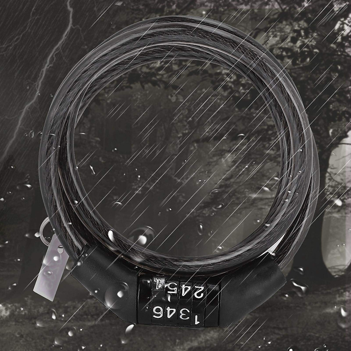 Passsword Chain Lock, Steel Passsword Anti-Theft Bike Lock Cable for Lawn Mower Gate Fence Motobike Door