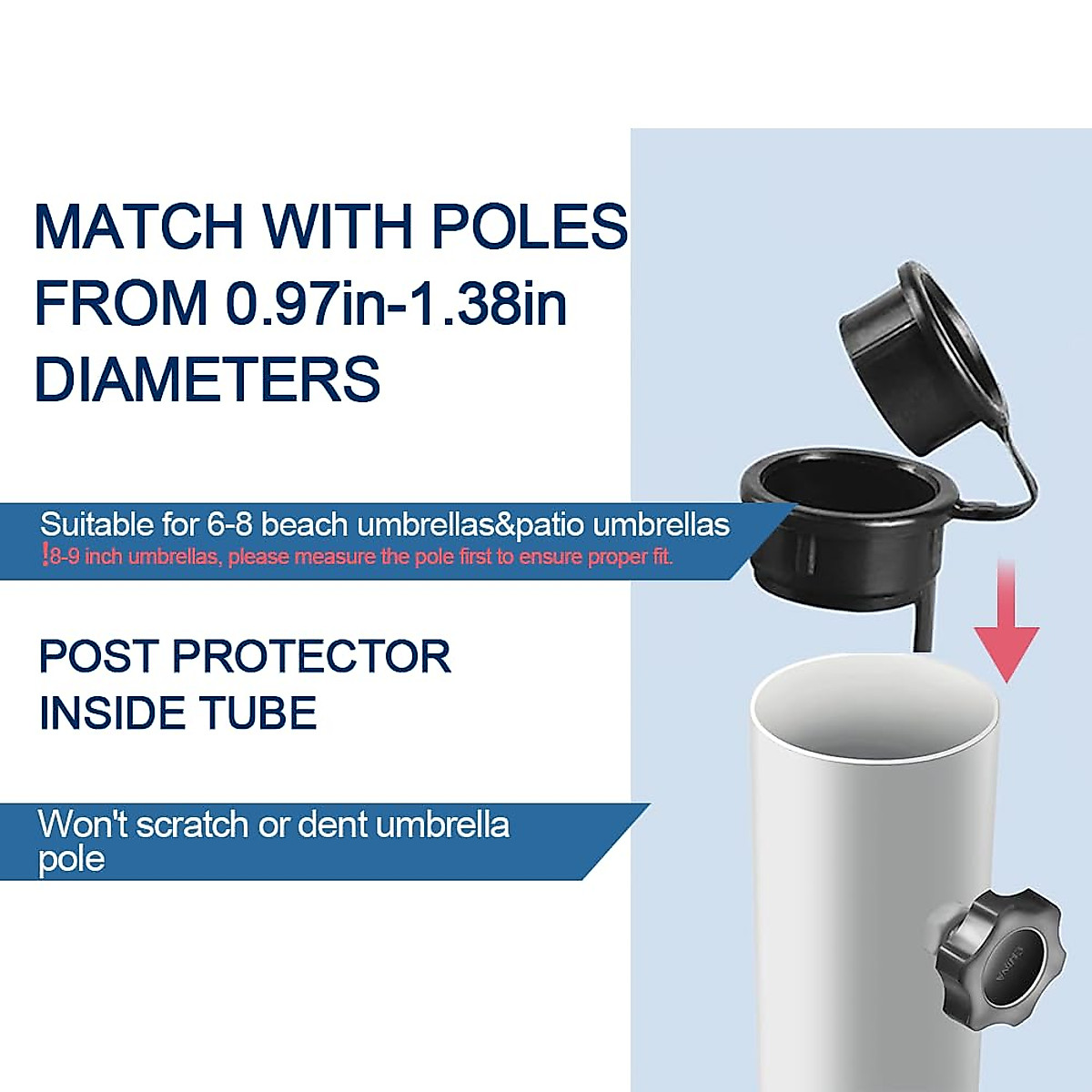 MILIMOLI Portable Foldable Beach Umbrella Stand - Outdoor Sunshade Anchor - Adjustable Patio Umbrella Base Holder - Rust Free Umbrella Base - Tempered Iron Patio Umbrella Stand