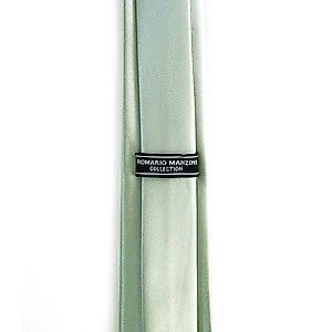 Romario Manzini Solid Light Sage Green Color 2.75" Slim Men's Ties