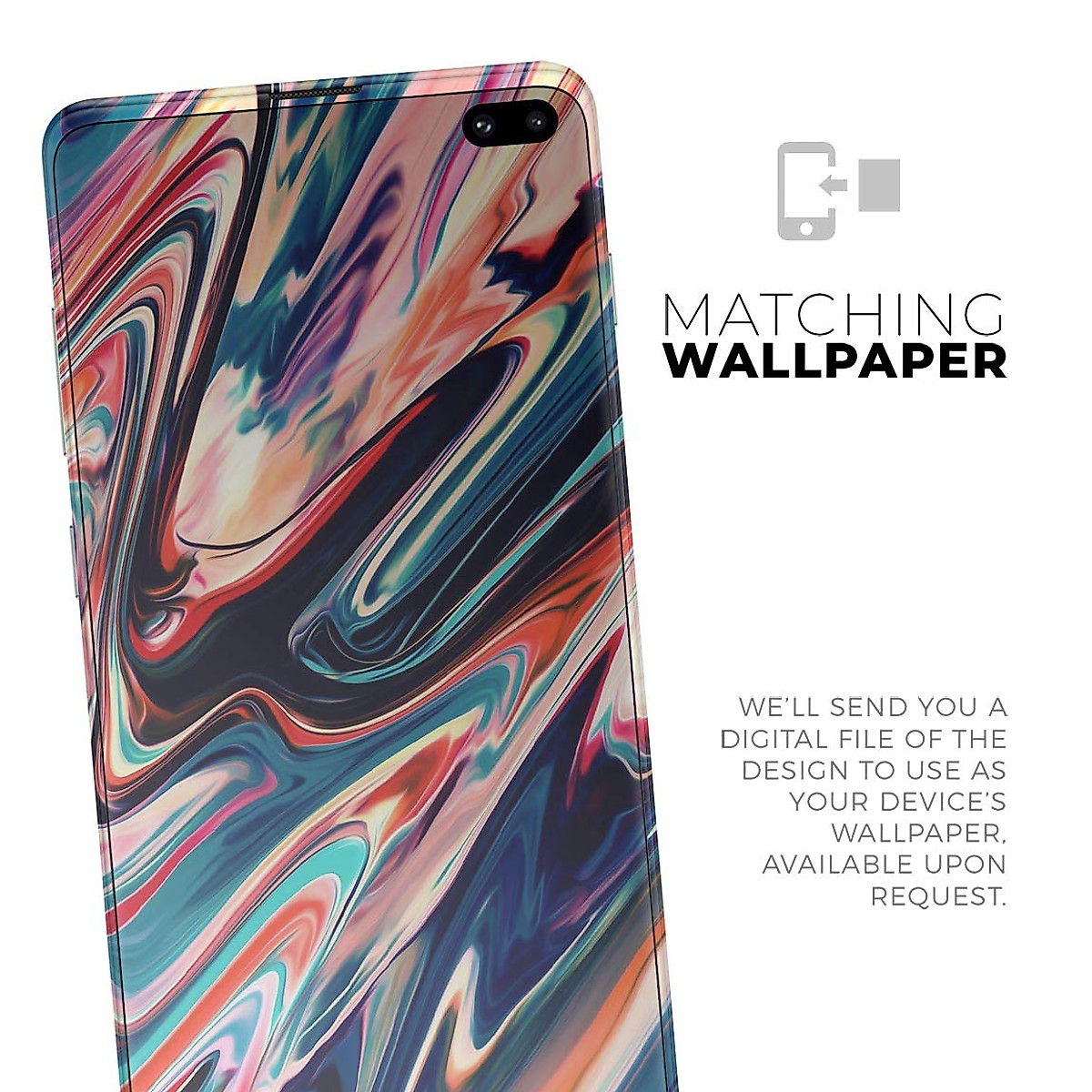 DesignSkinz Liquid Abstract Paint Remix V8 Protective Vinyl Decal Wrap Skin Cover Compatible with The Samsung Galaxy S20 (Screen Trim & Back Glass Skin)