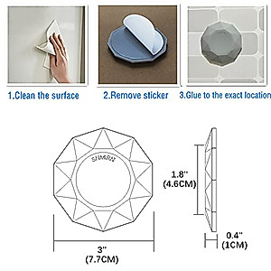 Door Stops Wall Protector 3" (3 PCS) with Strong 3M Adhesive - Quiet and Shock Absorbent Silicone Wall Protectors from Door Knobs - Larger Door Bumper to Protect Every Wall Surface (Gray）