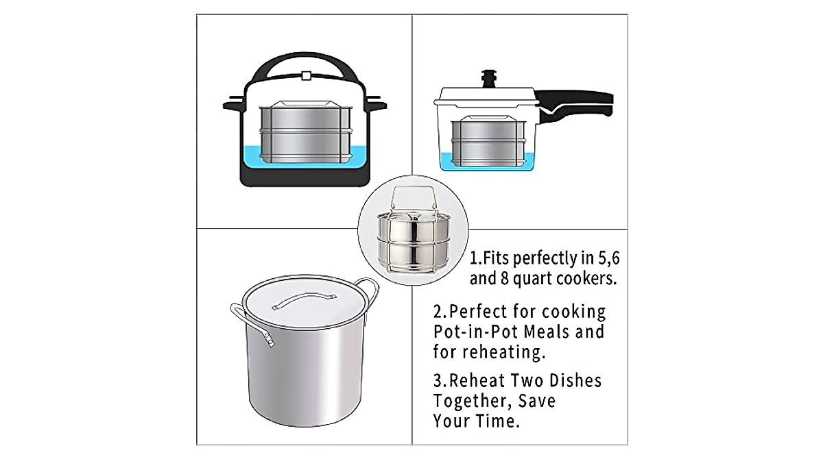 Stackable Steamer Insert Pans for Instant Pot Essentials