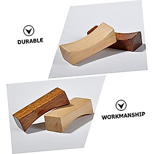 Hemoton 12pcs Single Concave Chopstick Rest Chopsticks Stand Flastwrae Rest Rack Spoon Fork Holder Chopsticks Holder Stand Utensil Holder Chopstick Holder Wooden Tableware Simple