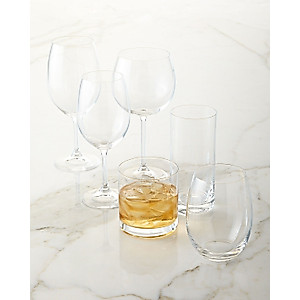 Mikasa Laura Stemless Wine Glass, 18.25-Ounce, Set of 4