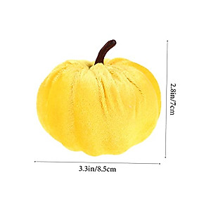 DECHOUS 24 Pcs Fabric Pumpkin Ornament Farmhouse Pumpkin Desktop Pumpkin Ornament Halloween Mini Pumpkins Decor for Home Fabric Pumpkins for Decorating Foam Dining Table Vegetable