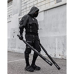 Fabric of the Universe Techwear Fashion Cyberpunk Ghillie Hoodie (LRC-001F Heavyweight, Medium)