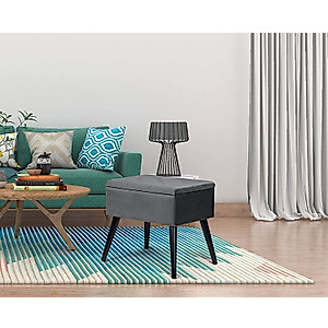 YHBM Storage Bench Chest Padded Footstool Linen Pouffe Chair Light Bed End Shoe Children Toy Box Stool Milking Stool Grey (Color : Rosa)