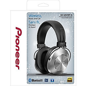 PIONEER Bluetooth and High-Resolution Over Ear Wireless Headphone, Silver (SE-MS7BT-S)