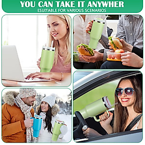 BELYQLY 40oz - New Version Stainless Steel Vacuum Insulated Tumbler with Lid and Straw for Water, Smoothie and More, Iced Tea or Coffee (Green)