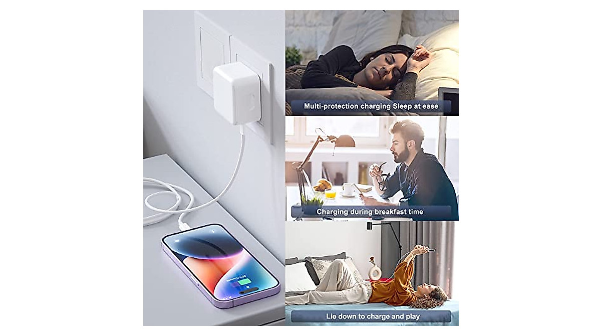 iPhone 35W Dual USB-C Charger - Fast, Compact, GaN Power Adapter
