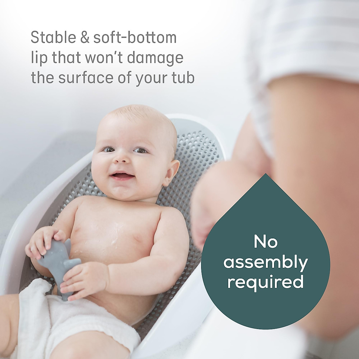 Angelcare Baby Bath Support (Grey) | Ideal for Babies Less than 6 Months Old