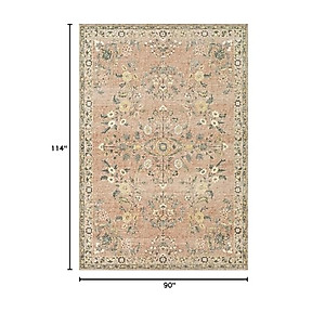 Artistic Weavers Maadai Printed Floral Area Rug, 7'6" x 9'6", Pale Pink