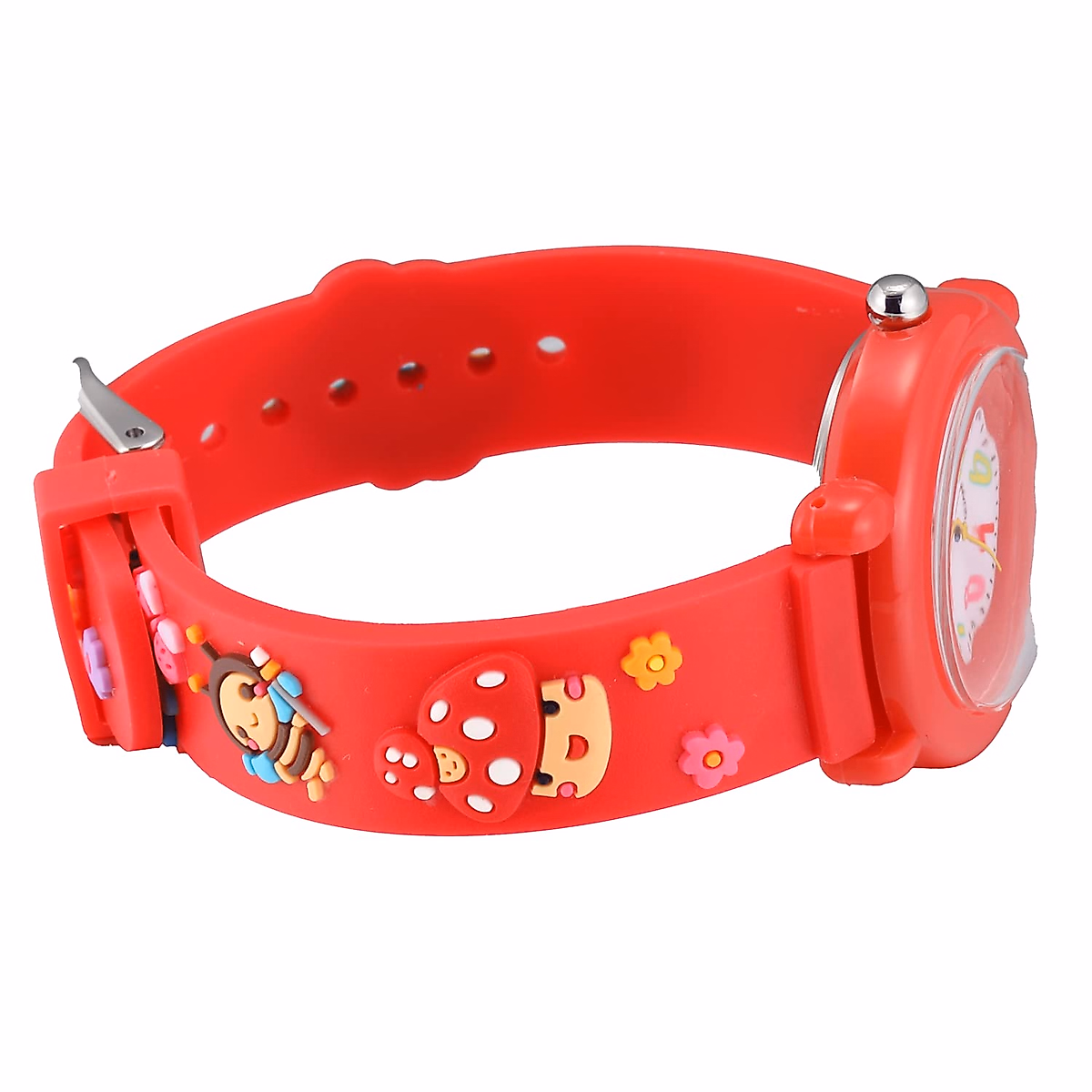 Jewtme Kids Time Teacher Watches 3D Cute Cartoon Silicone Children Toddler Wrist Watches for Ages 3-10 Boys Girls Little Child Picture Puzzle Blue