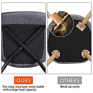 Yaheetech 2PCS Dining Chair Armrest Fabric Armchair Restaurant Chairs Hotel Reception Chairs Leisure Chair Sofa Side Chair Kitchen Dining Room Furniture Set of 2 Gray