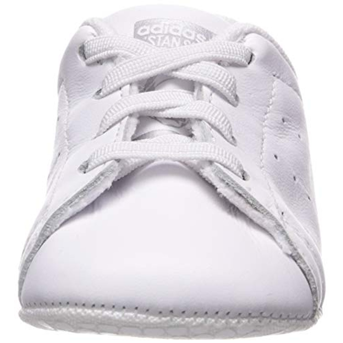 adidas Originals baby boys Stan Smith Sneaker, White/White/Silver Metallic, 3 Infant US