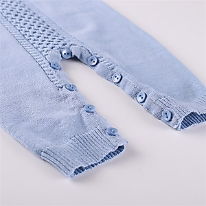 Auro Mesa Baby & Little Boy Girl Peter Pan Collar Knit Sweater Romper Outfit Clothes Twin Baby Clothing Jumpsuit Boutique 0-18M