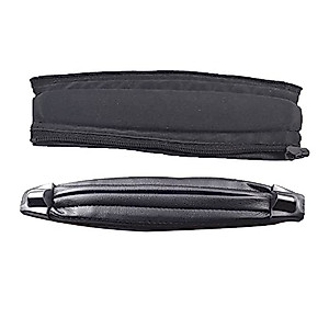 QC2 Replacement Top Headband Pad Cushion Cover Leather Headband Protector with Buckle Repair Parts Compatible with Bose Quiet Comfort 2 QC2 QC 2 QC15 QC 15 Headphones (Black)
