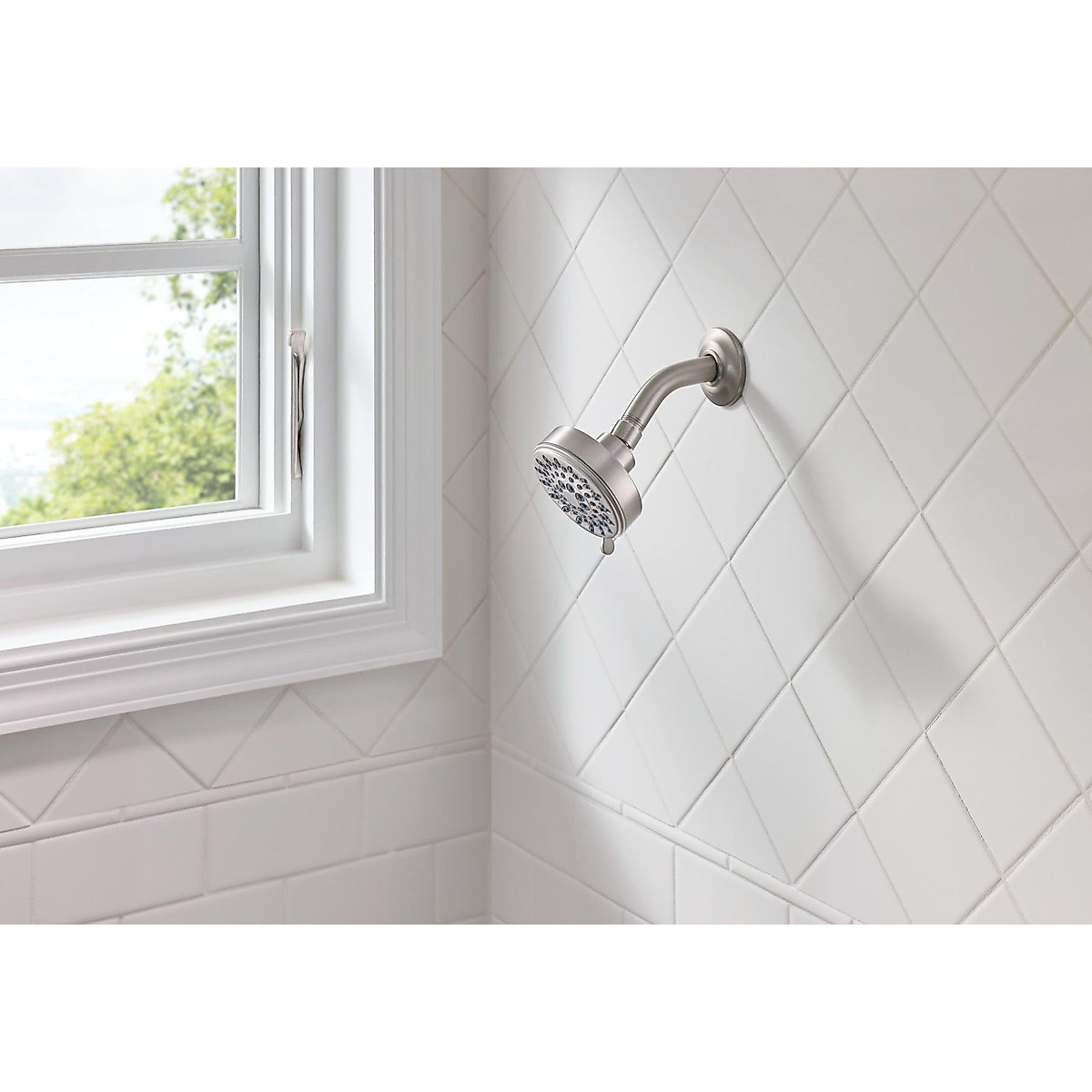 Moen 209W0SRN Ignite Five-Function 3-3/4" Diameter Spray Head Wallmount, Spot Resist Brushed Nickel