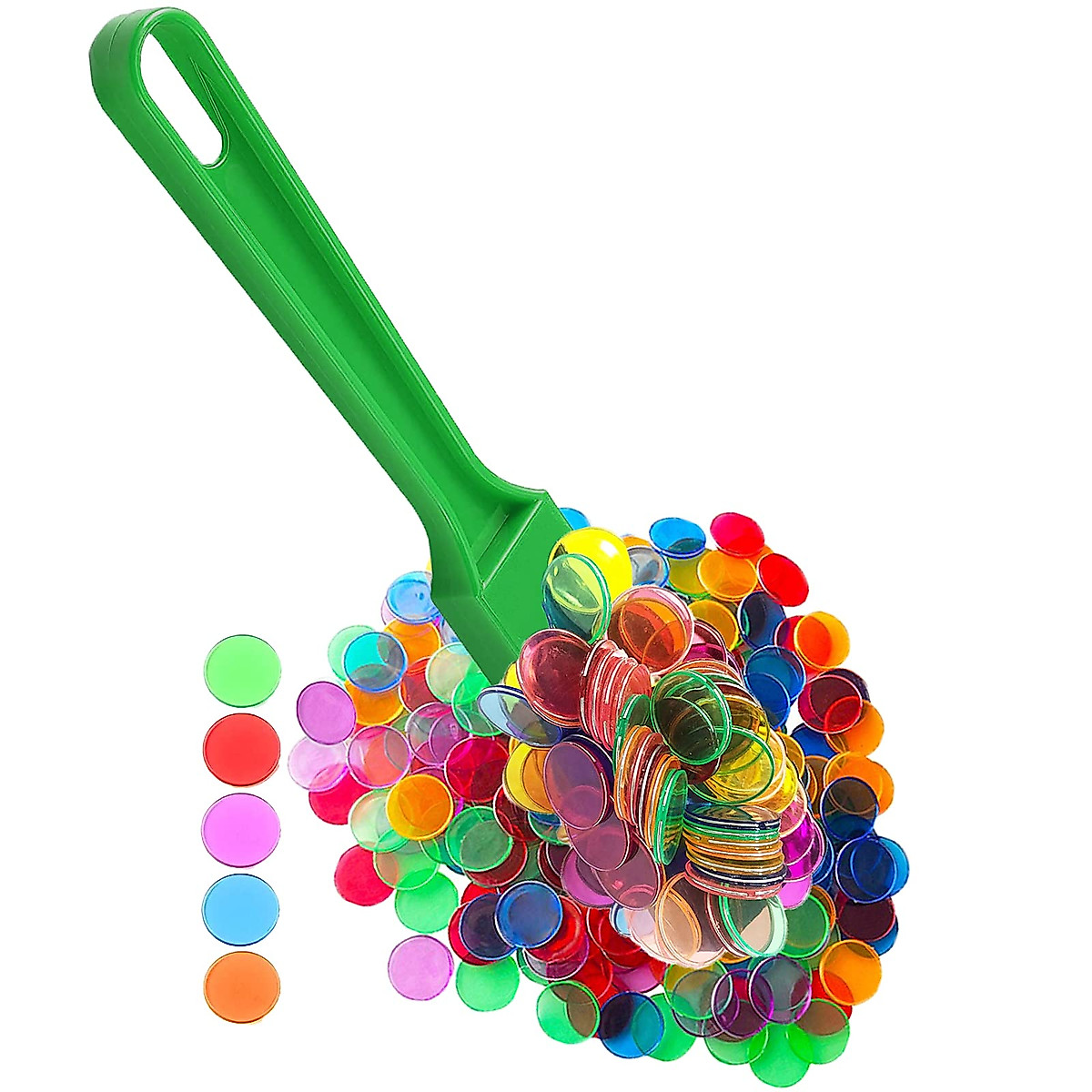 Dacefloy Magnetic Bingo Wand with 100 Metal Ringed Chips for Counting School/Game Chips Plastic Markers