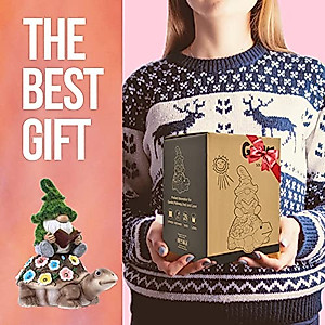 Nacome Solar Garden Gnomes Decorations for Yard - Outdoor Gnomes Statues for Patio,Yard,Balcony,Lawn Ornament,Garden Gifts for Women/Mom/Grandma,Mom's Best Gift